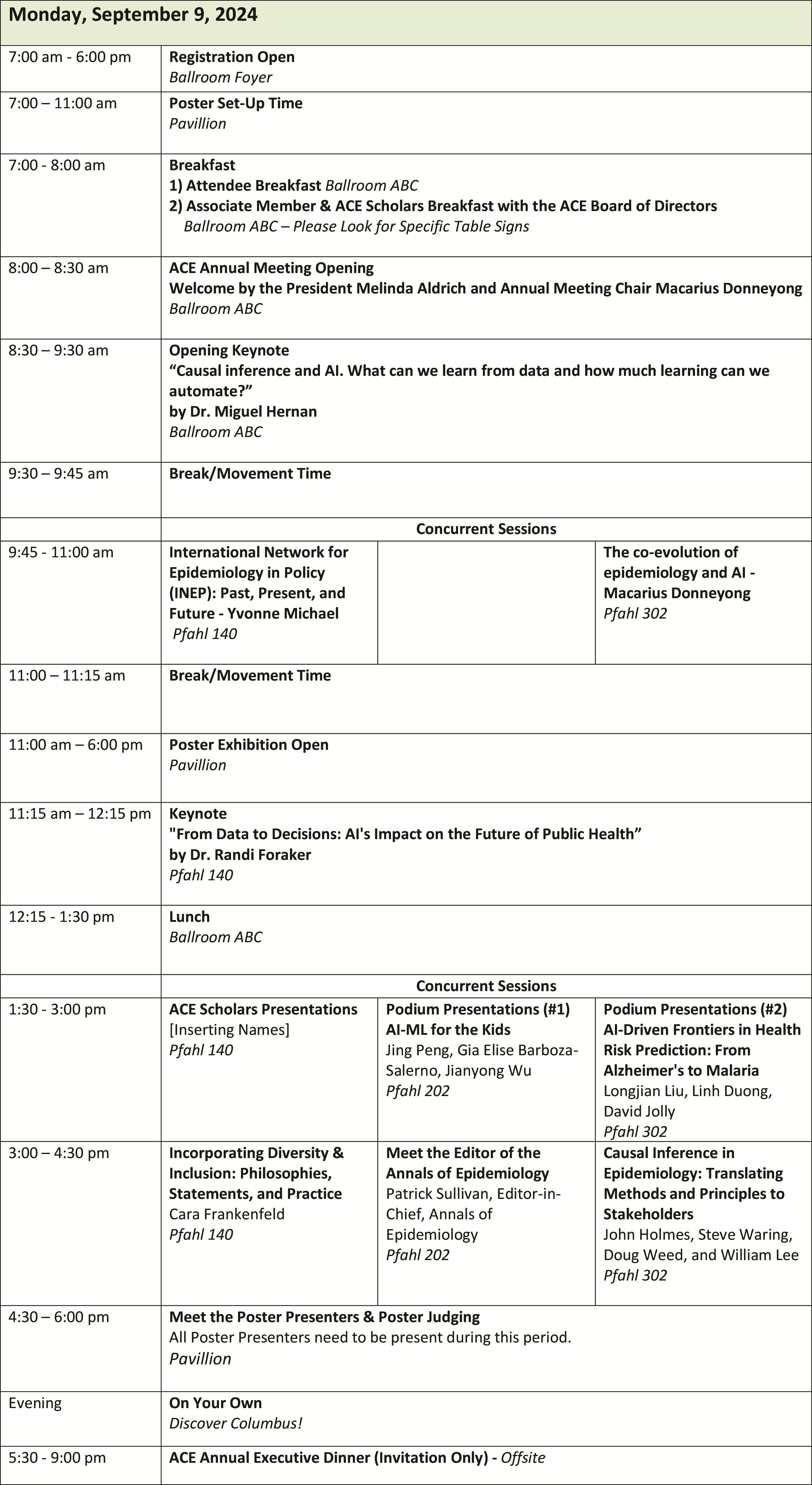 2024 Annual Meeting Day 2 Schedule